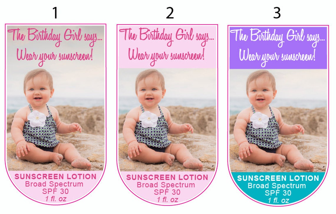 Personalized Birthday Sunscreen SPF30 Party Favor 1oz With | Etsy