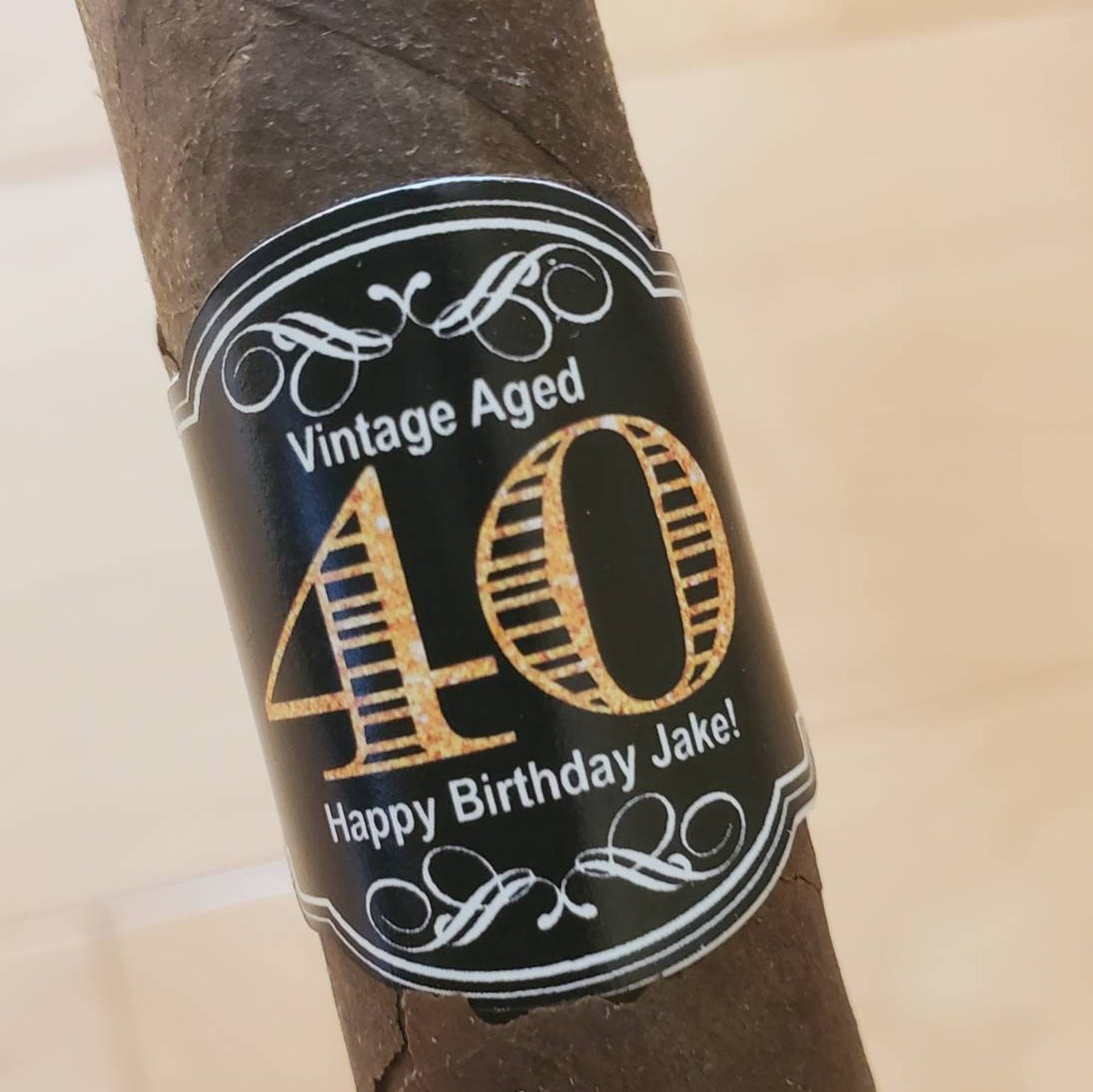 Custom Milestone Birthday Cigar Labels Party Favor 30th 40th 50th ...