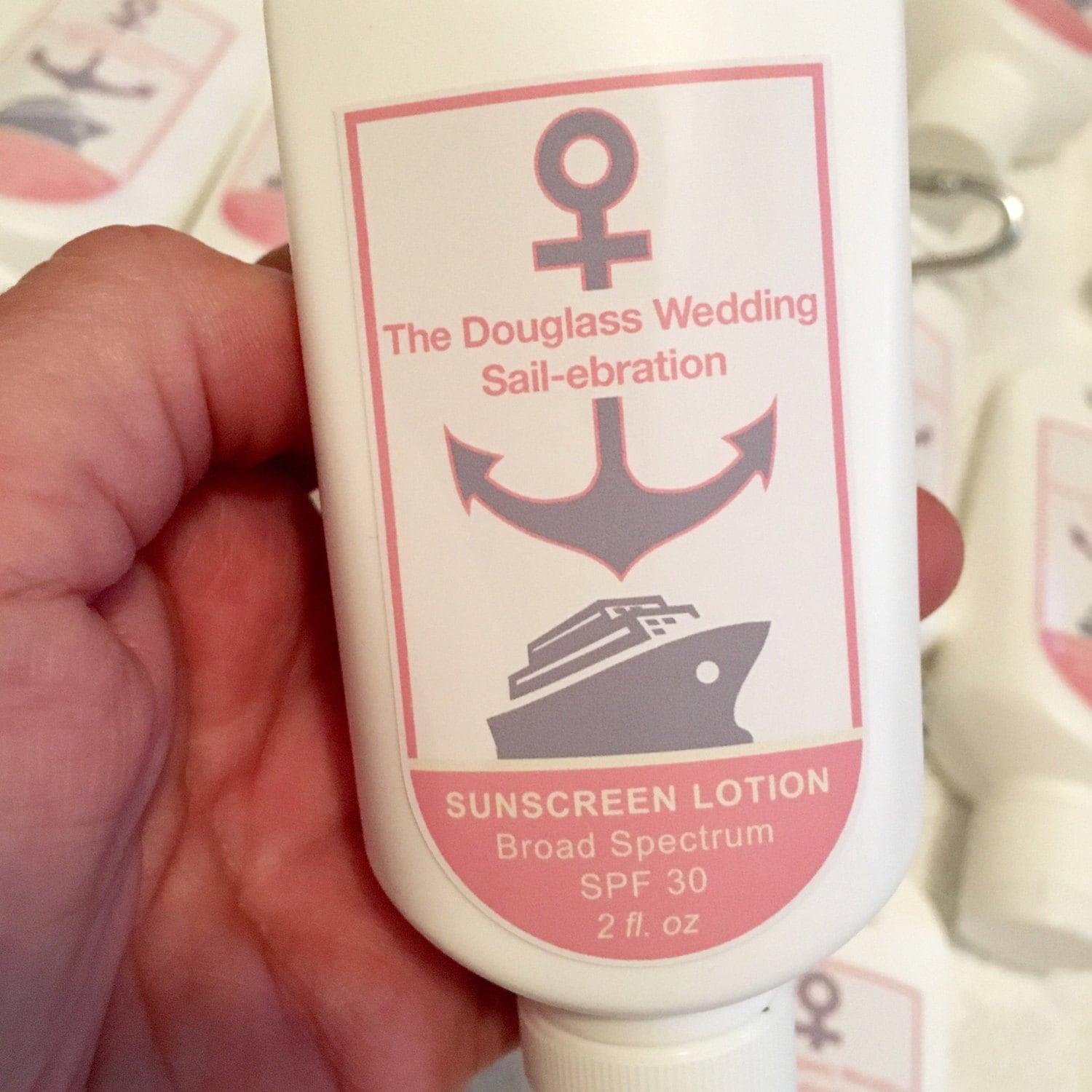 Personalized Cruise Theme Sunscreen SPF 30 1oz Clip Party Favor Cruise ...