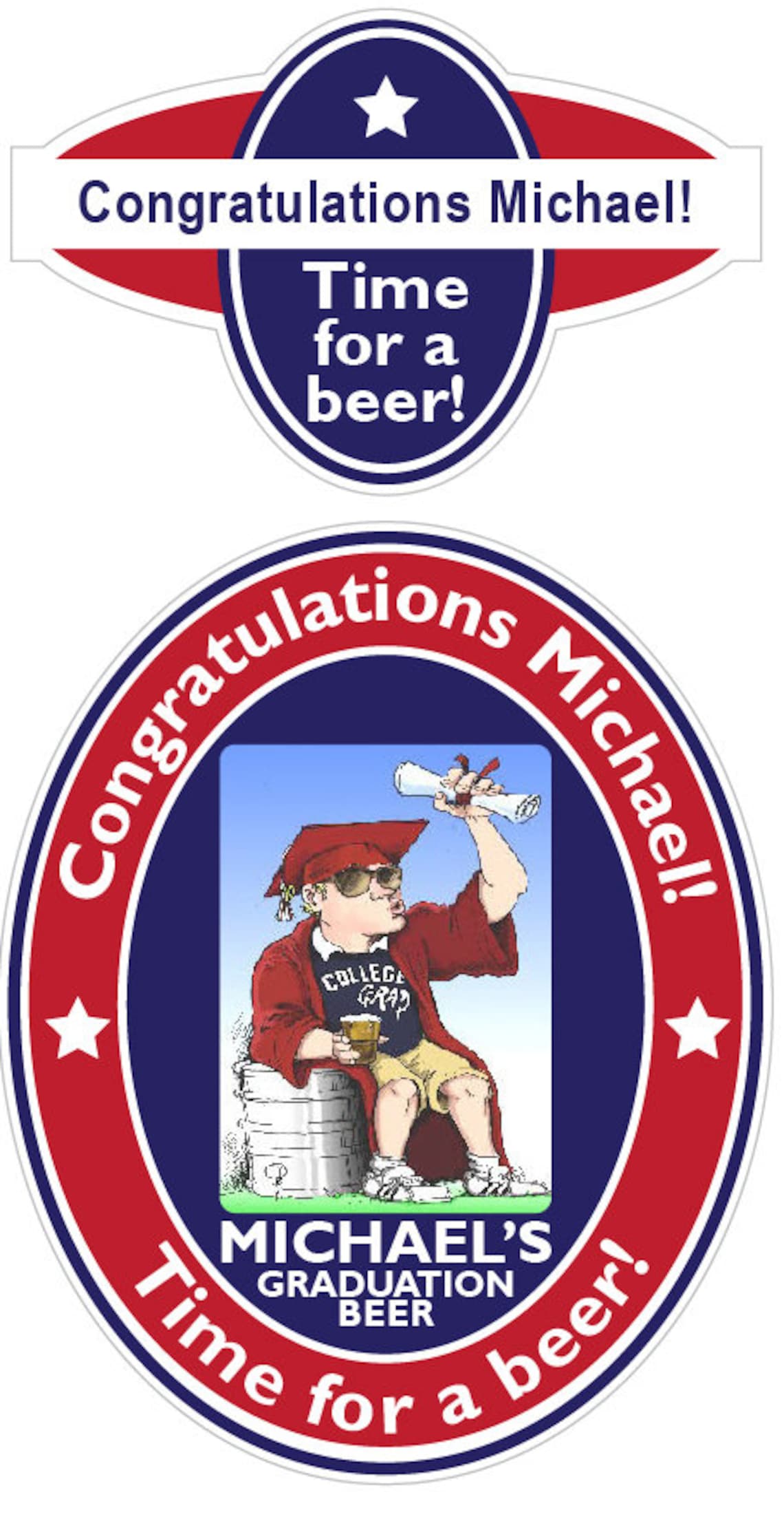 Personalized Beer Bottle Labels Birthday Beer Bottle Labels | Etsy