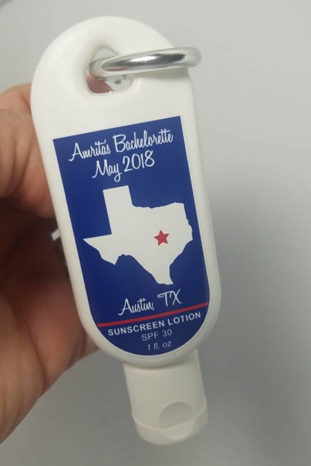 Personalized Destination Bachelorette Party Sunscreen Favor 1oz or 2oz ...