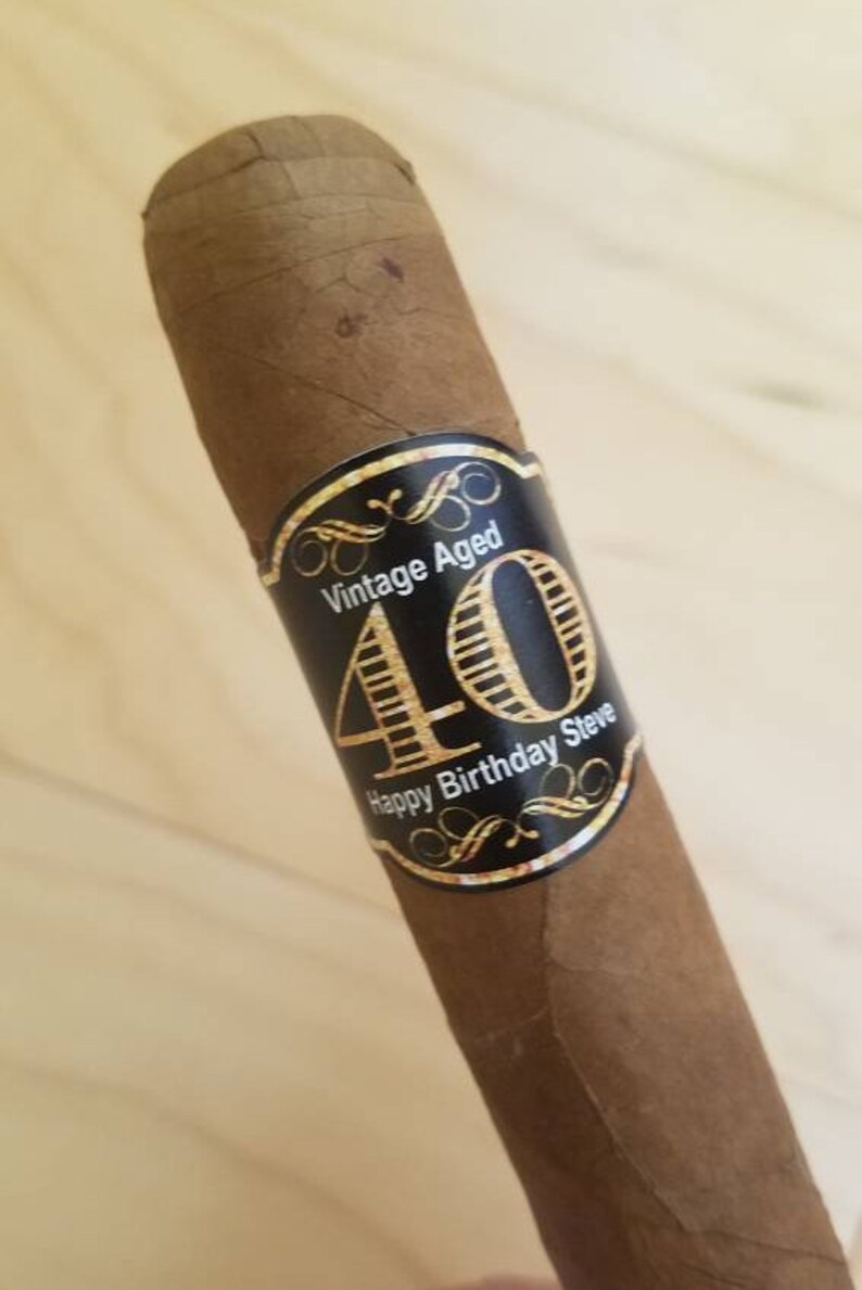 Custom Milestone Birthday Cigar Labels Party Favor 30th 40th | Etsy