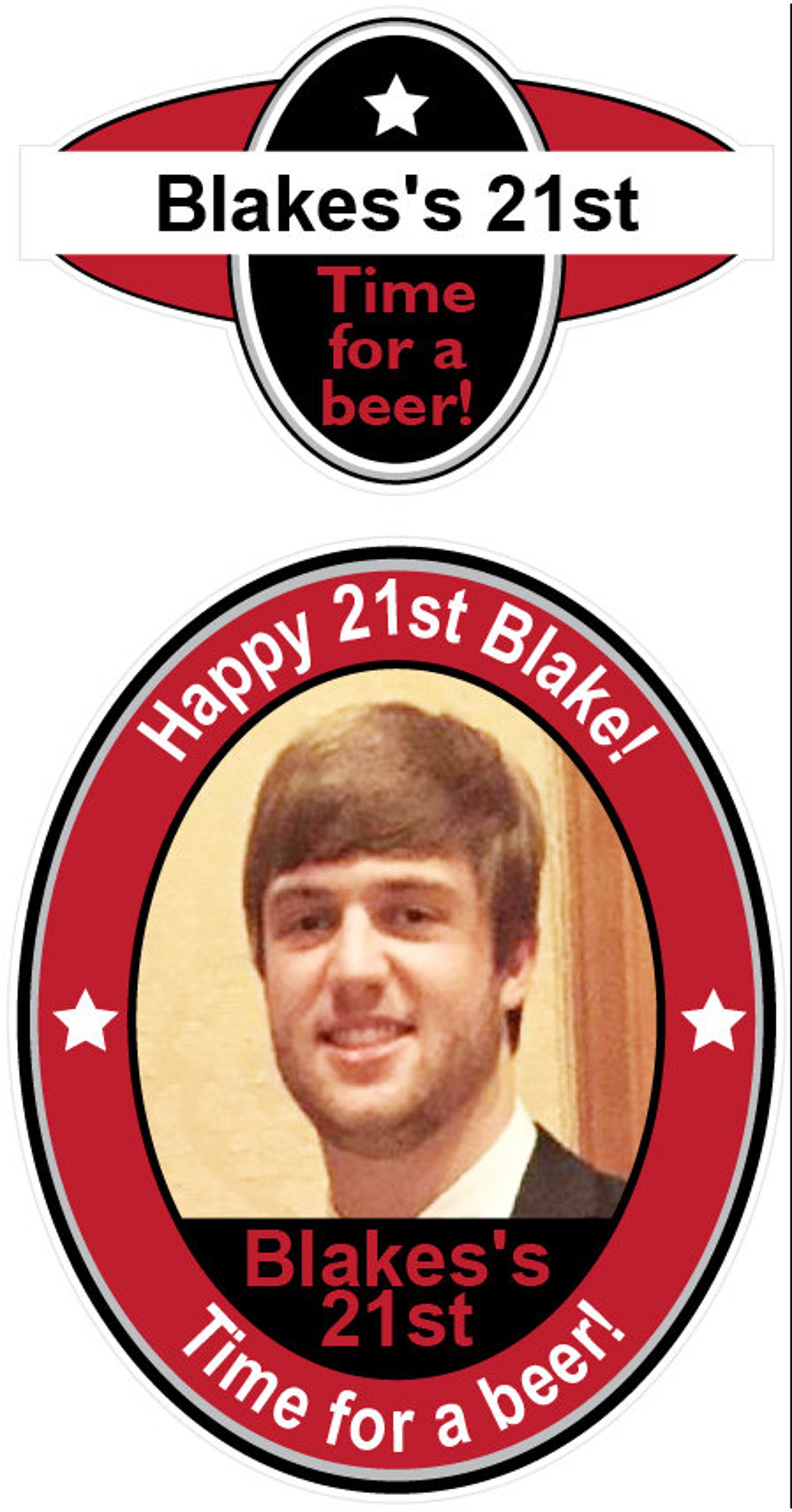 Personalized Beer Bottle Labels Birthday Beer Bottle Labels | Etsy