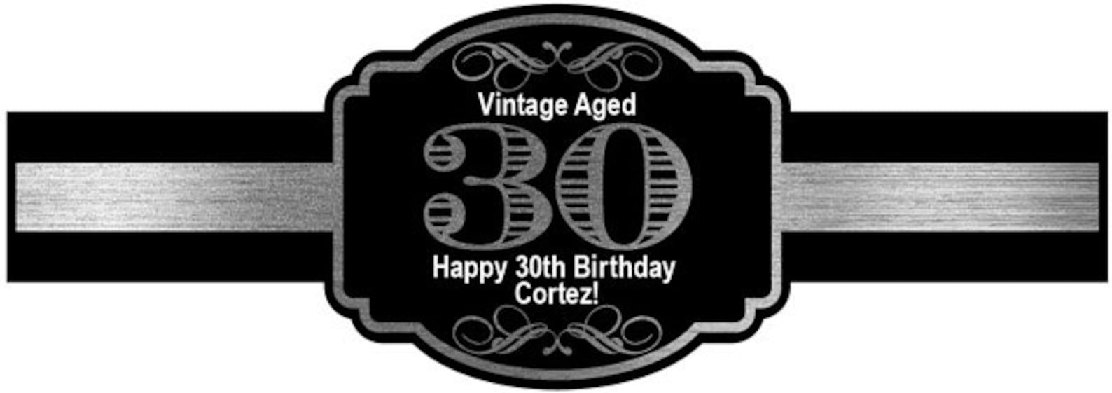 Custom Milestone Birthday Cigar Labels Party Favor 30th 40th 50th ...