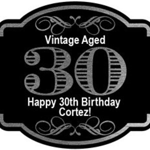 Custom Milestone Birthday Cigar Labels Party Favor 30th 40th 50th ...
