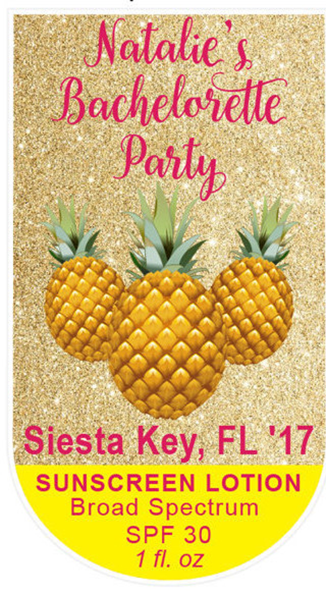 Personalized Bachelorette Party Sunscreen Favor 1oz 2oz SPF 30 - Etsy
