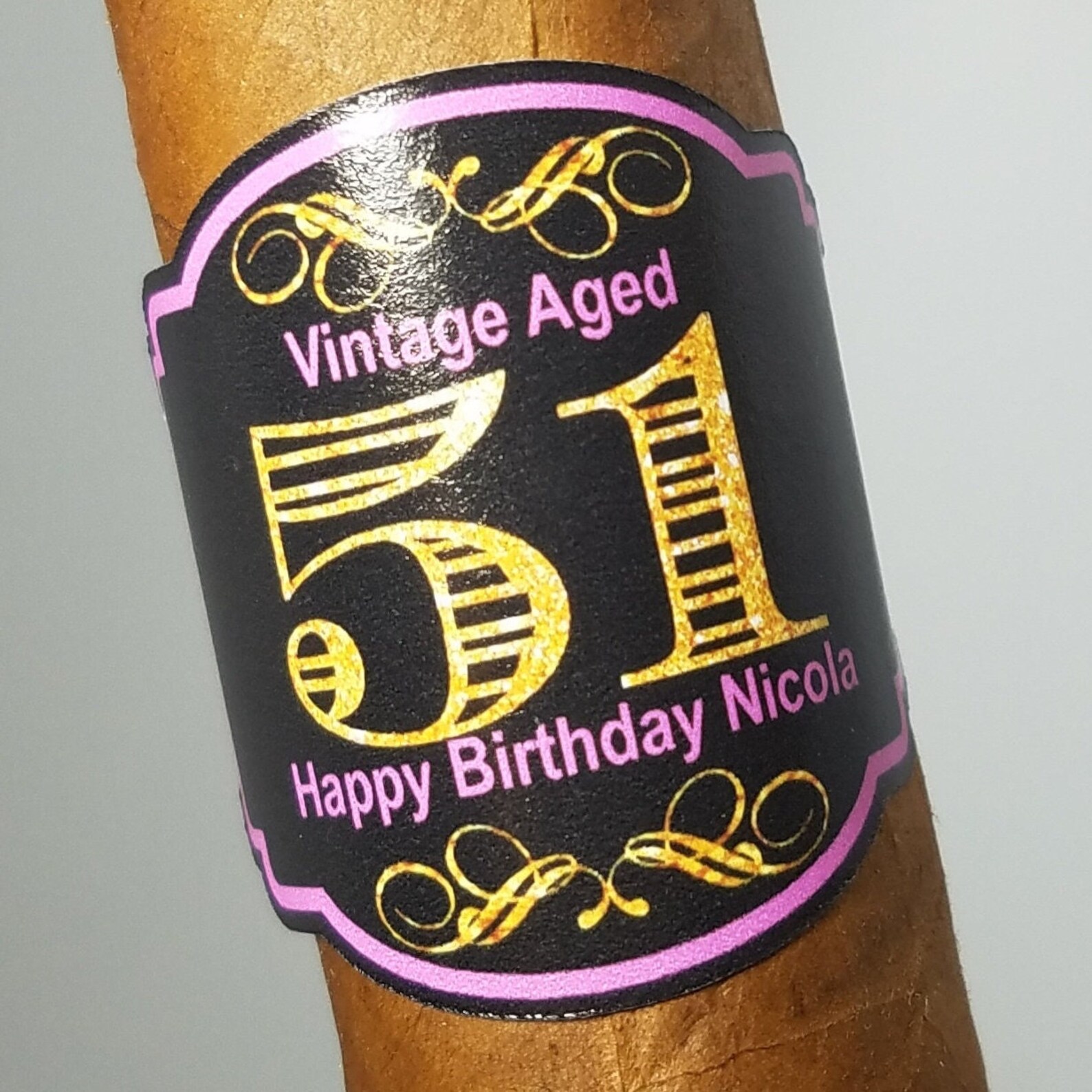 Custom Milestone Birthday Cigar Labels Party Favor 30th 40th 50th ...