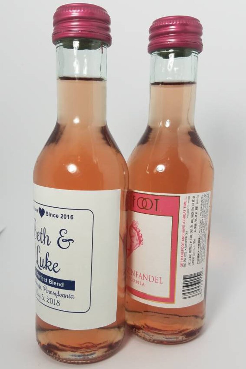 Personalized Wedding Mini Wine Labels Cap Labels Party Favor - Etsy