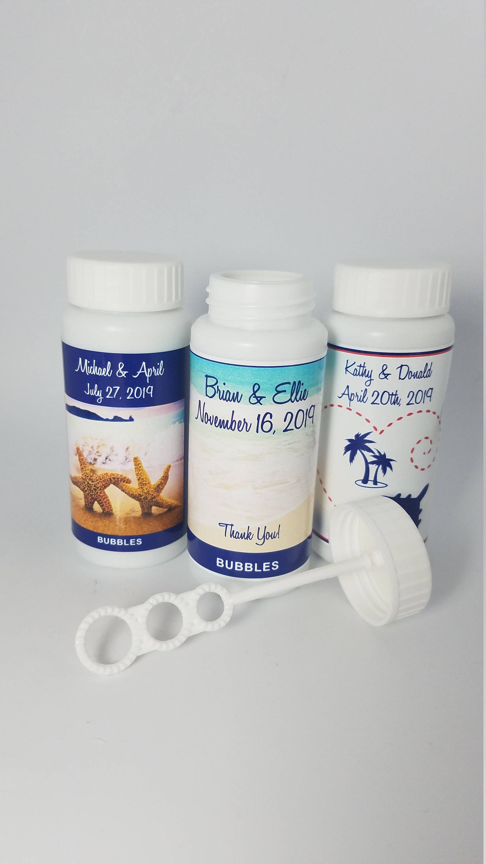 2oz Wedding Bubbles With Personalized Labels Party Favor Mini 2oz Party ...
