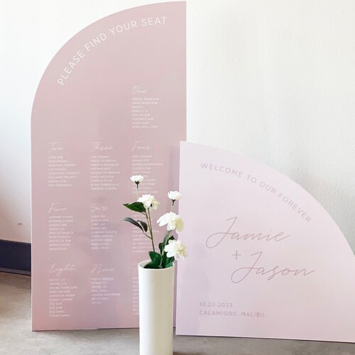 Wedding Seating Sign Half Arch Wedding Signs Wedding Welcome - Etsy