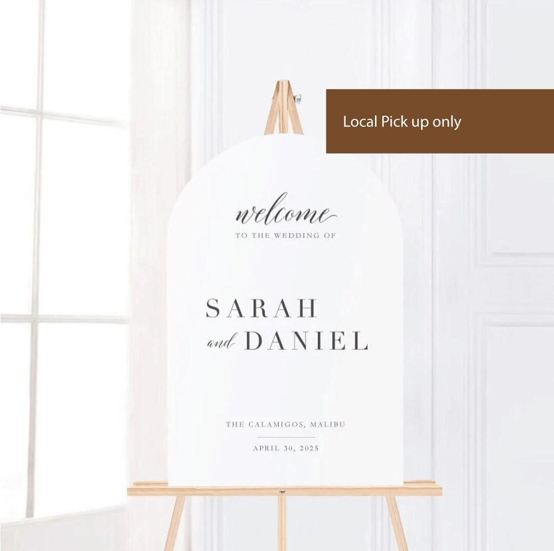 Modern Wedding Arch Signs, Minimalist Birthday Welcome Sign, Wedding ...