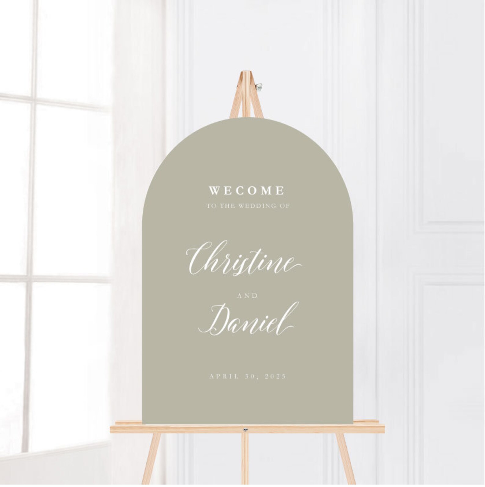 Modern Wedding Arch Signs, Minimalist Birthday Welcome Sign, Wedding ...