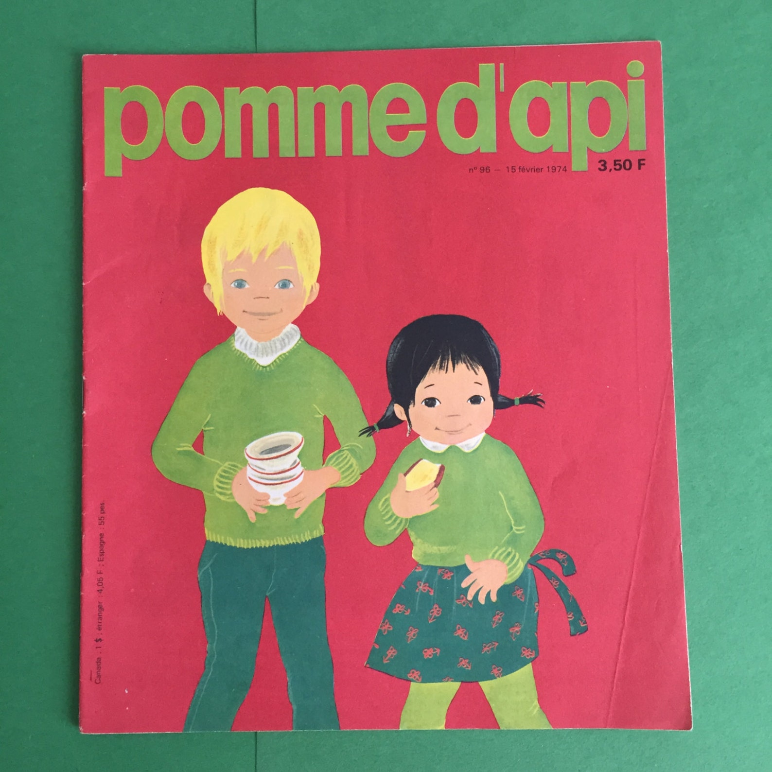 Pomme D'api Magazine Cover 1974. Kids Poster Print. Brother and Sister ...