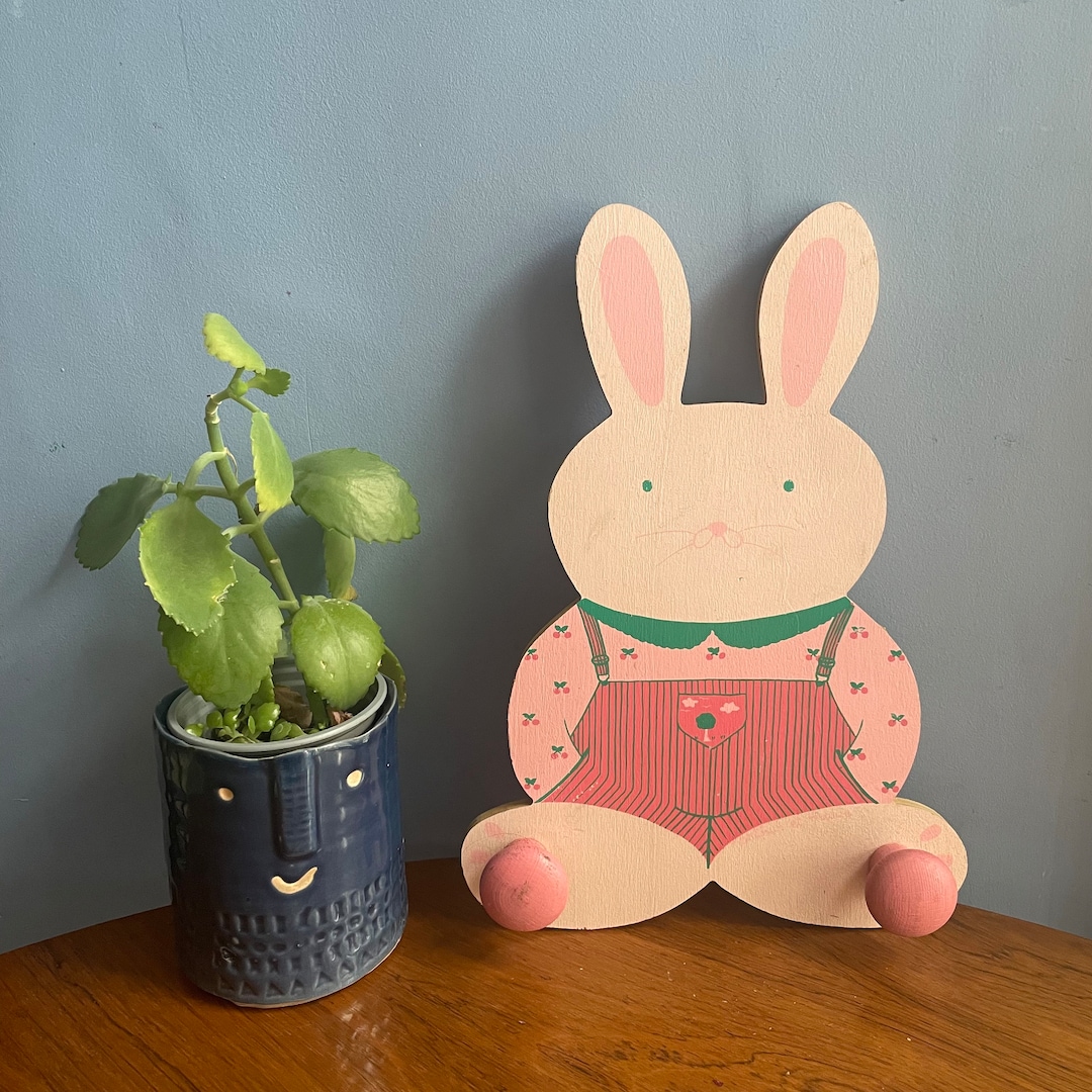 Pink Rabbit Hooks Kids Coat Rack - Etsy