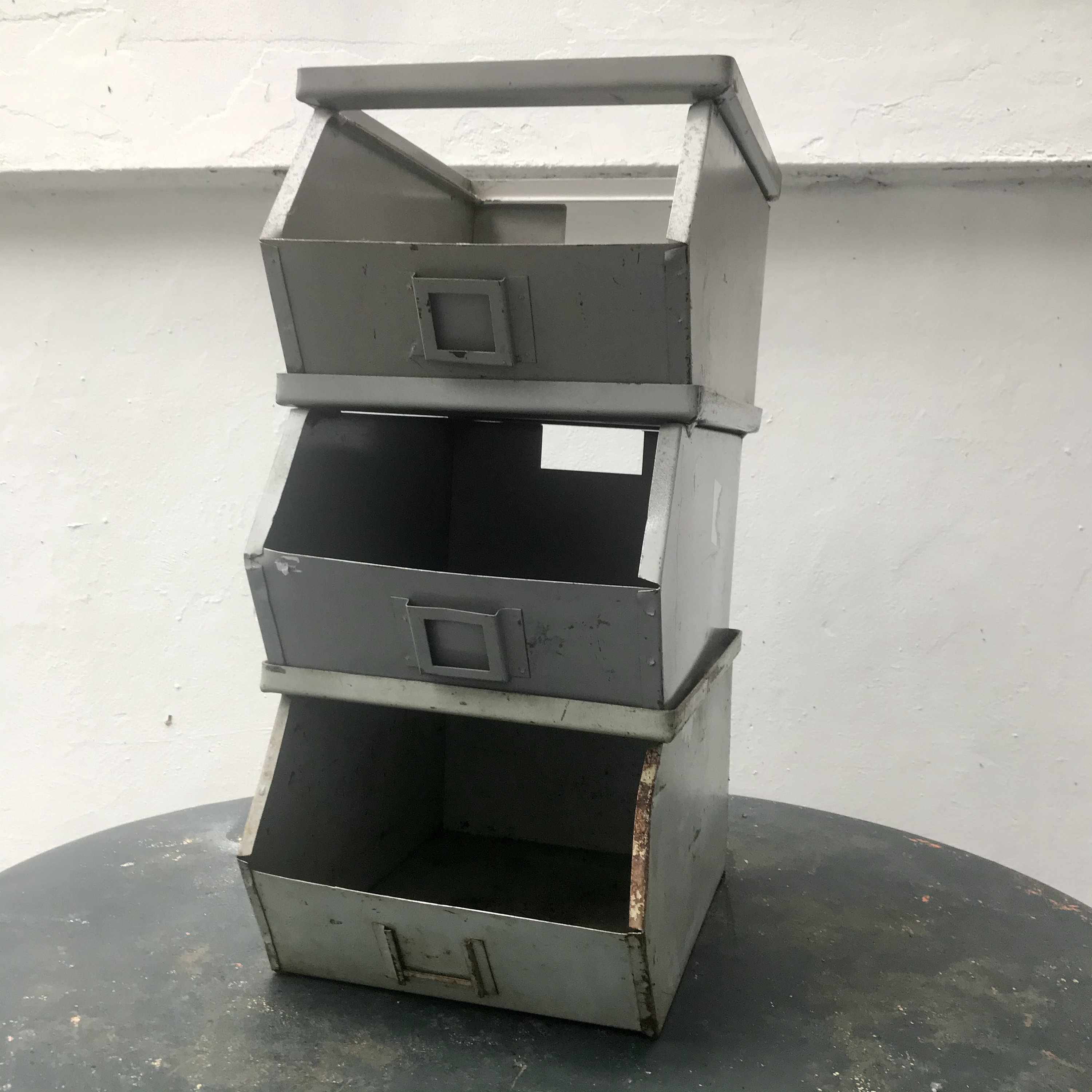 Metal Industrial Stacking Boxes Organisers - Etsy UK