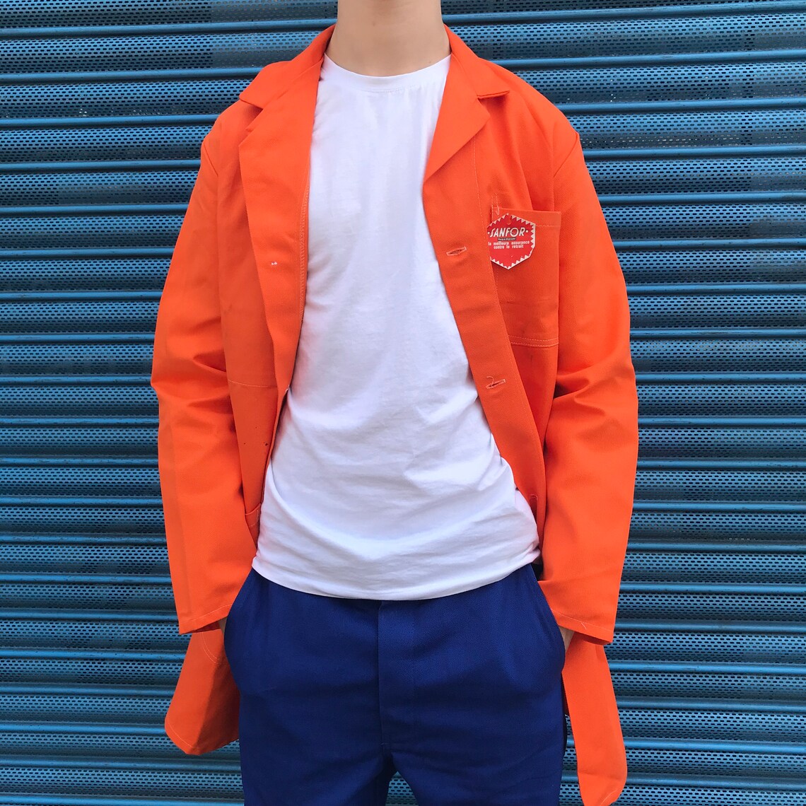 Orange Long Workwear Jacket Lab Coat 2 sizes available | Etsy