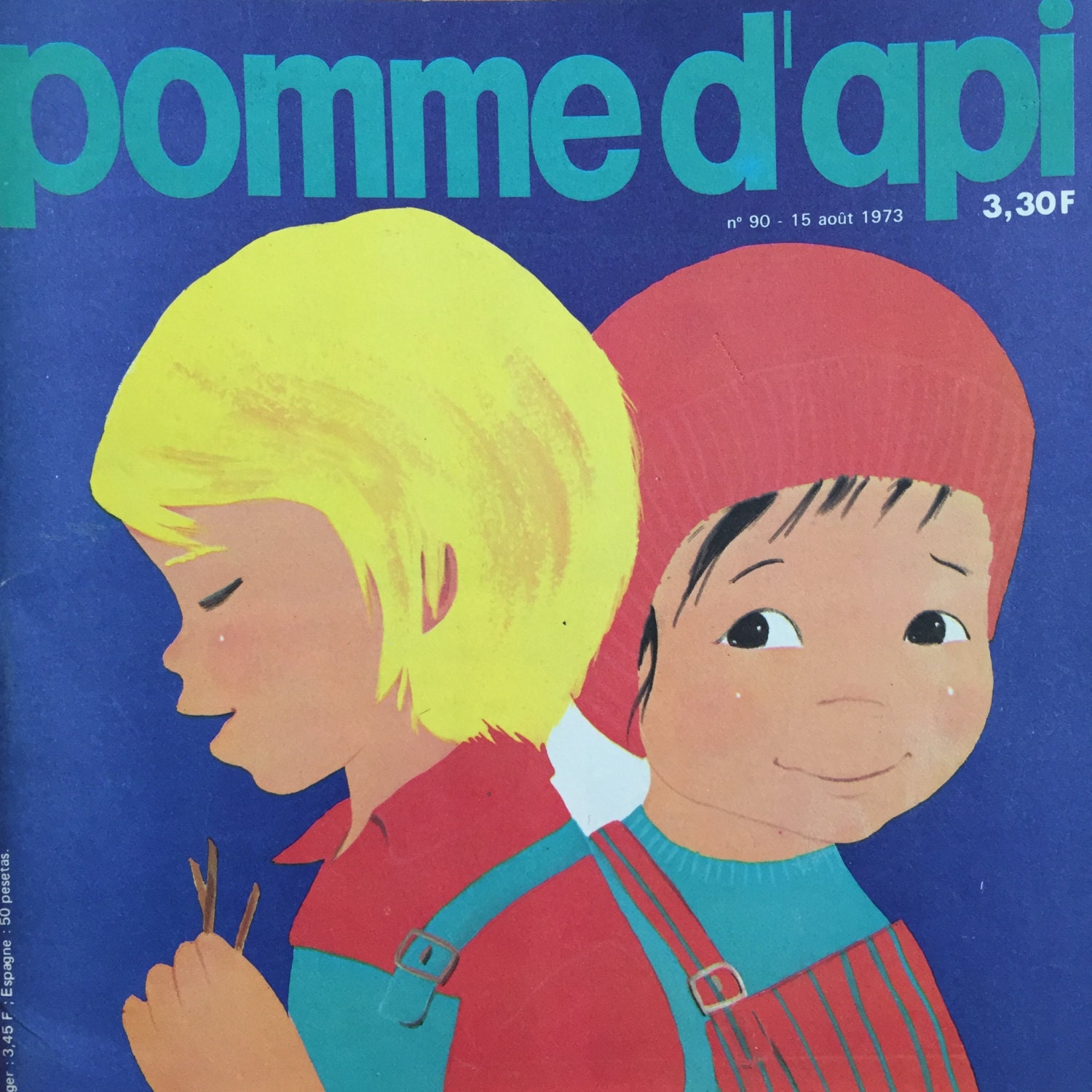 Original French Kids Poster: Pomme D'api Magazine Cover - Etsy UK