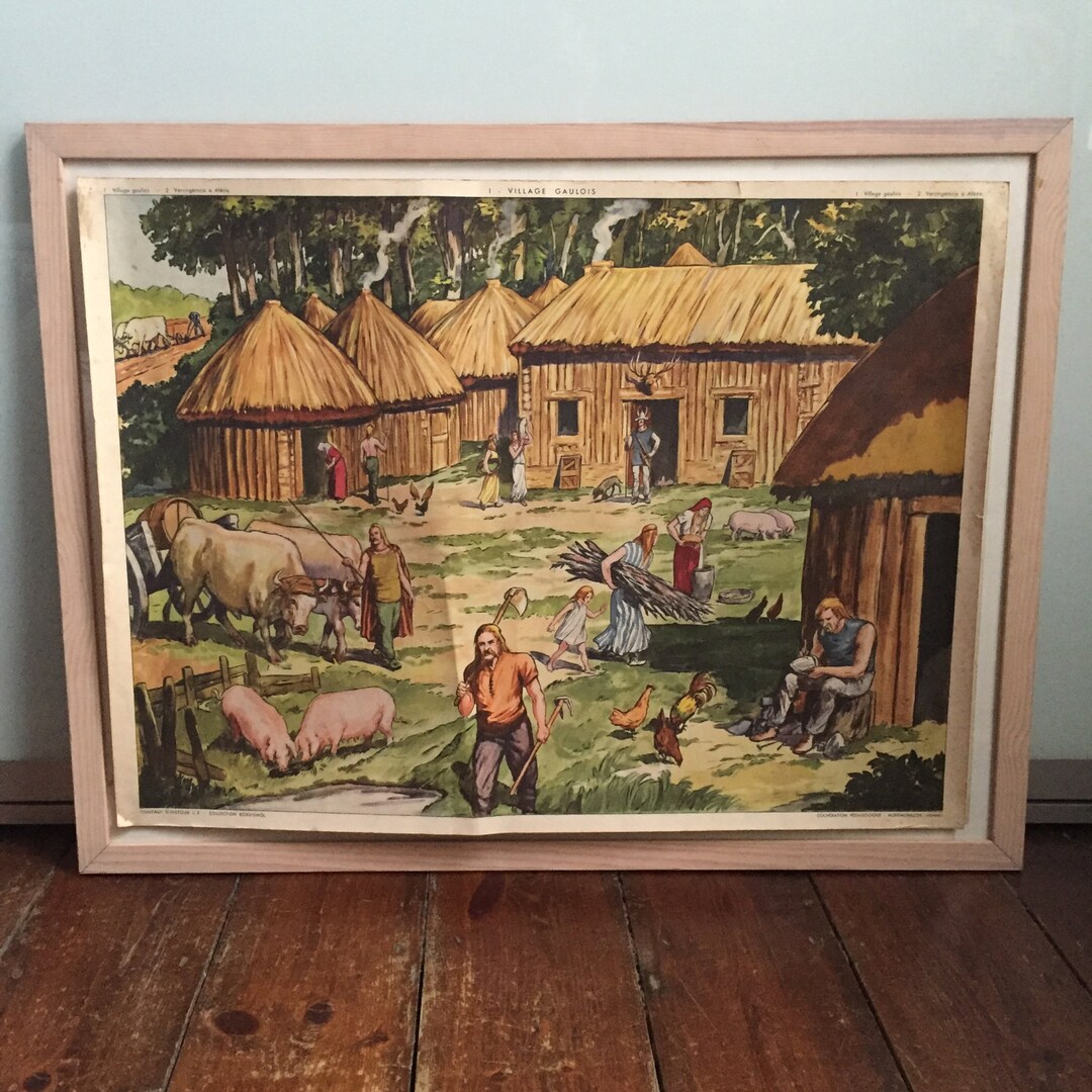 French School Poster Educational Chart Rossignol. Roman Cesar Gaul ...