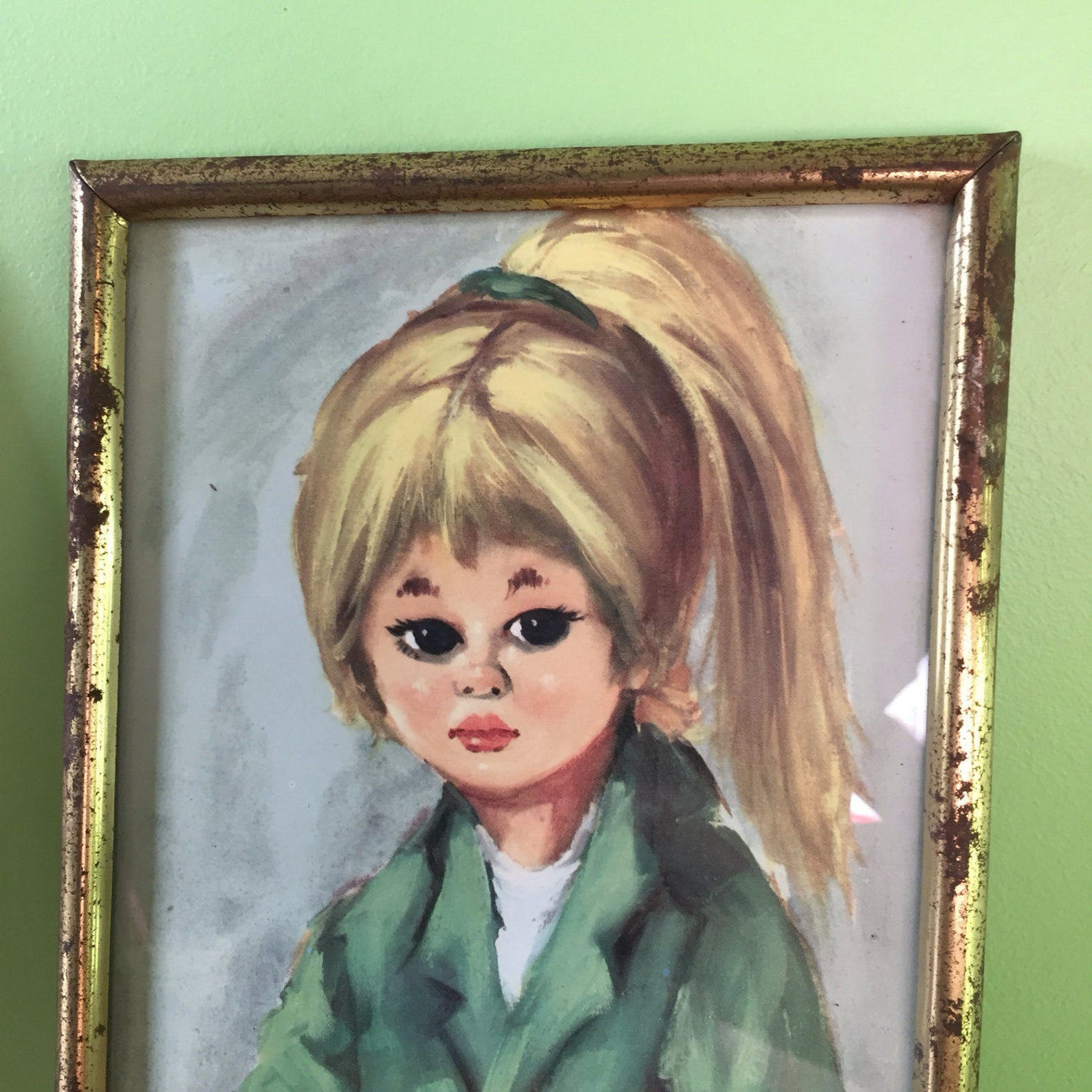 Two Big Eye Children Frames. Girl and Boy - Etsy UK