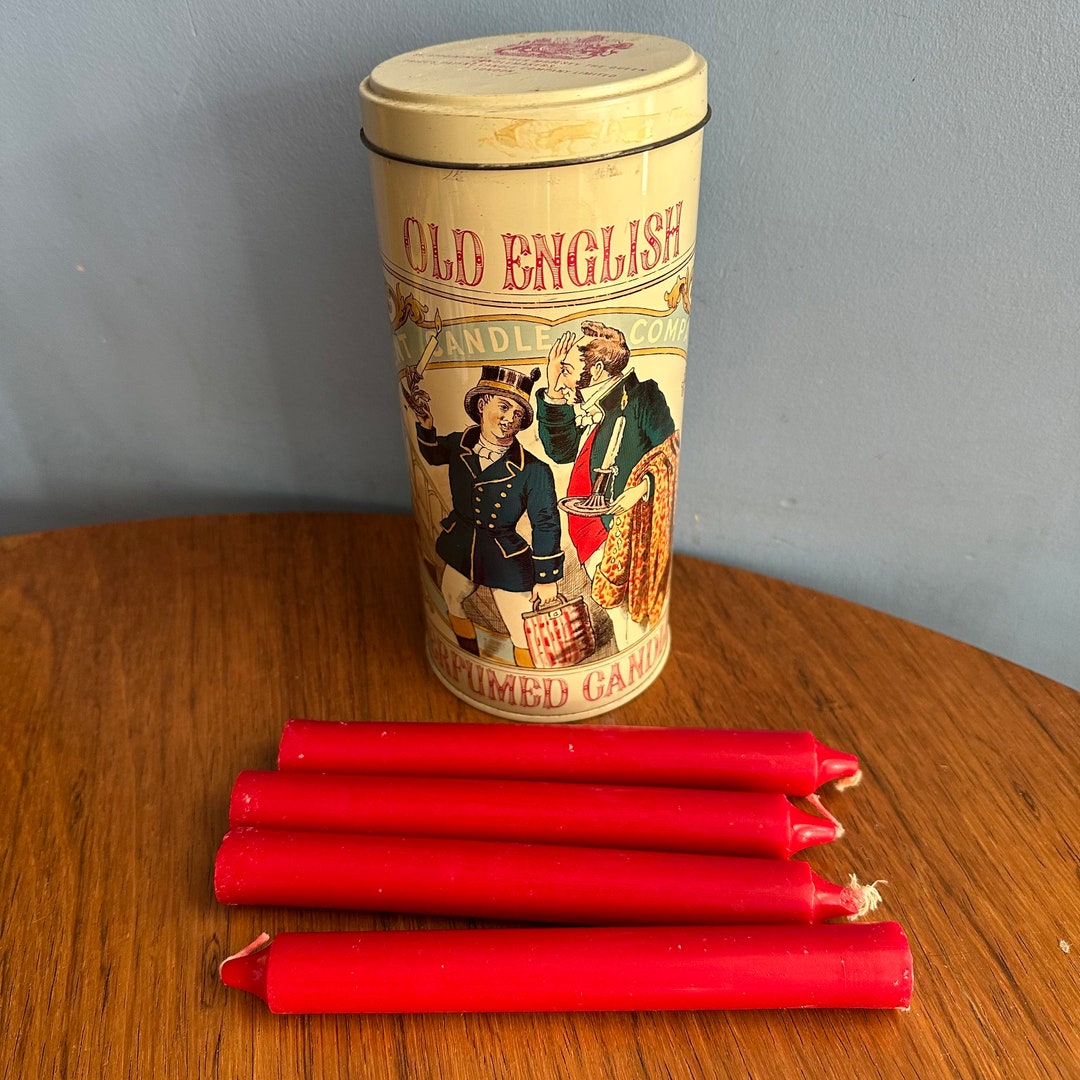 Old English Candle Company Tin and Candles - Etsy