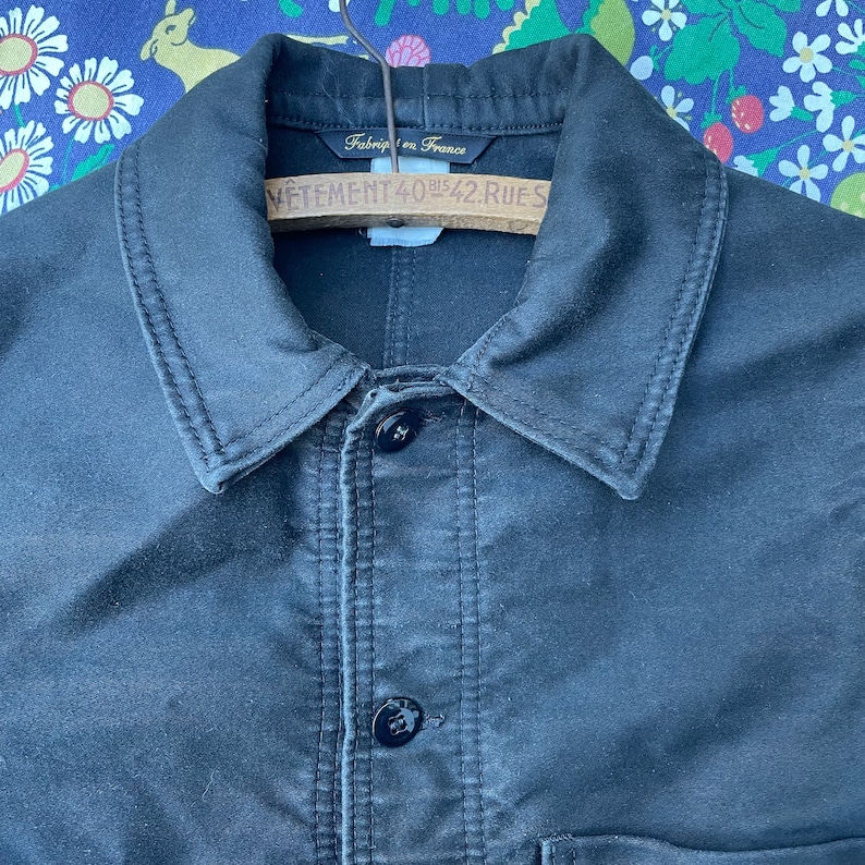 XS Le Laboureur Black Moleskin Chore Jacket - Etsy