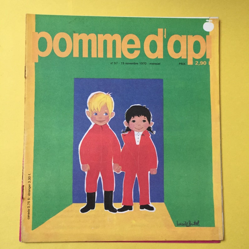 Pomme D'api Magazine Cover 1970. French Kids Poster Print. - Etsy UK