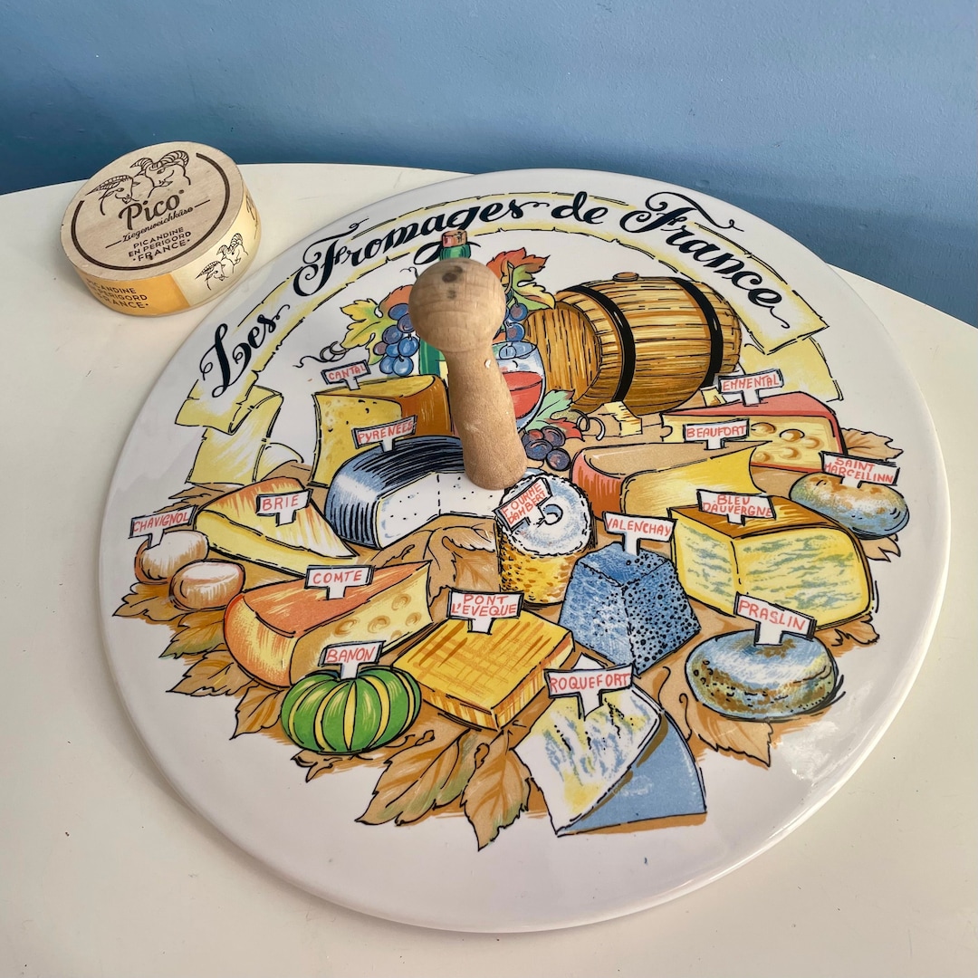 French Cheese Platter Tray Wooden Handle France Map - Etsy