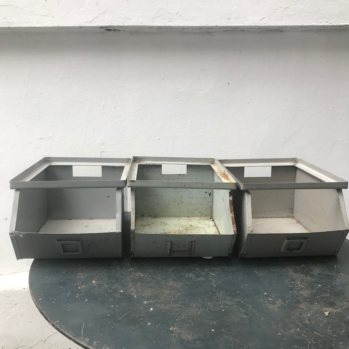 Metal Industrial Stacking Boxes Organisers - Etsy UK