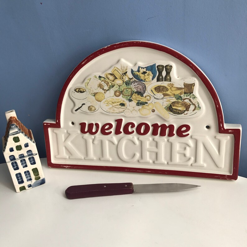 Ceramic Welcome Sign. Kitchen Door Sign. Door Sign. Kitchen - Etsy UK