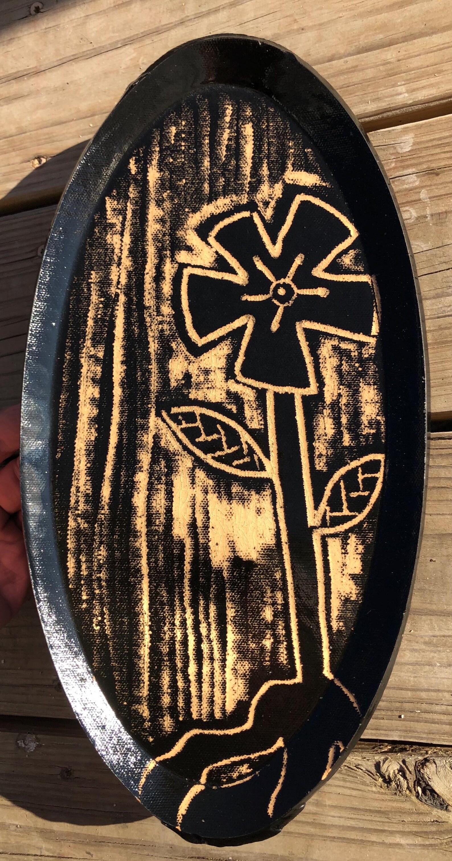 Sun Sunflower Sgraffito Platter - Etsy