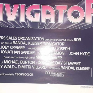 1986 Flight of the Navigator Original Italian Movie Poster Rolled 13" X ...