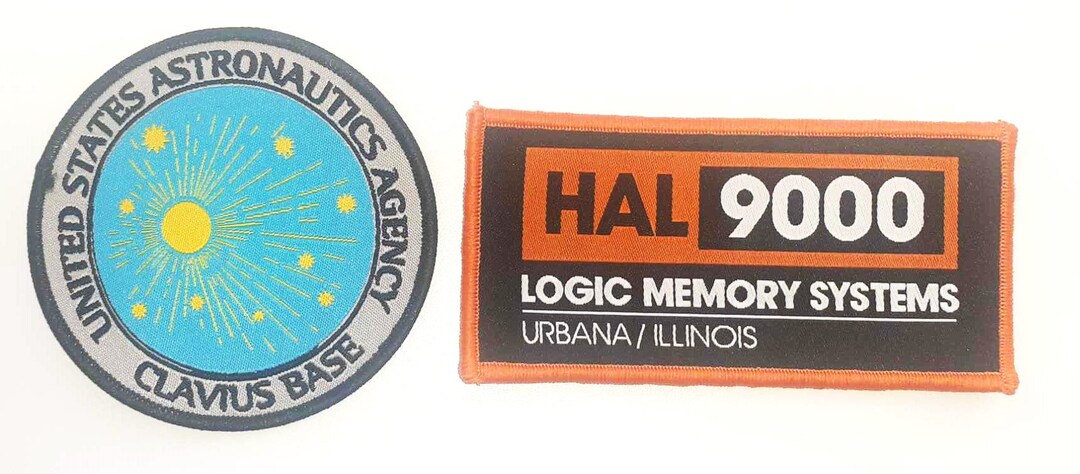 2001 Space Odyssey Patch Set: Clavius Base & HAL 9000 Embroidered ...