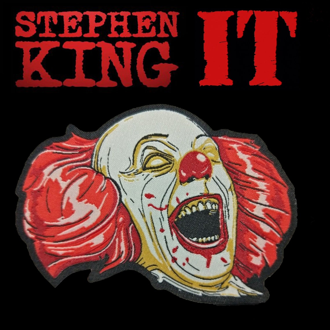 Stephen King IT 1990 "deadlights Pennywise" Tim Curry Patch Iron-on ...