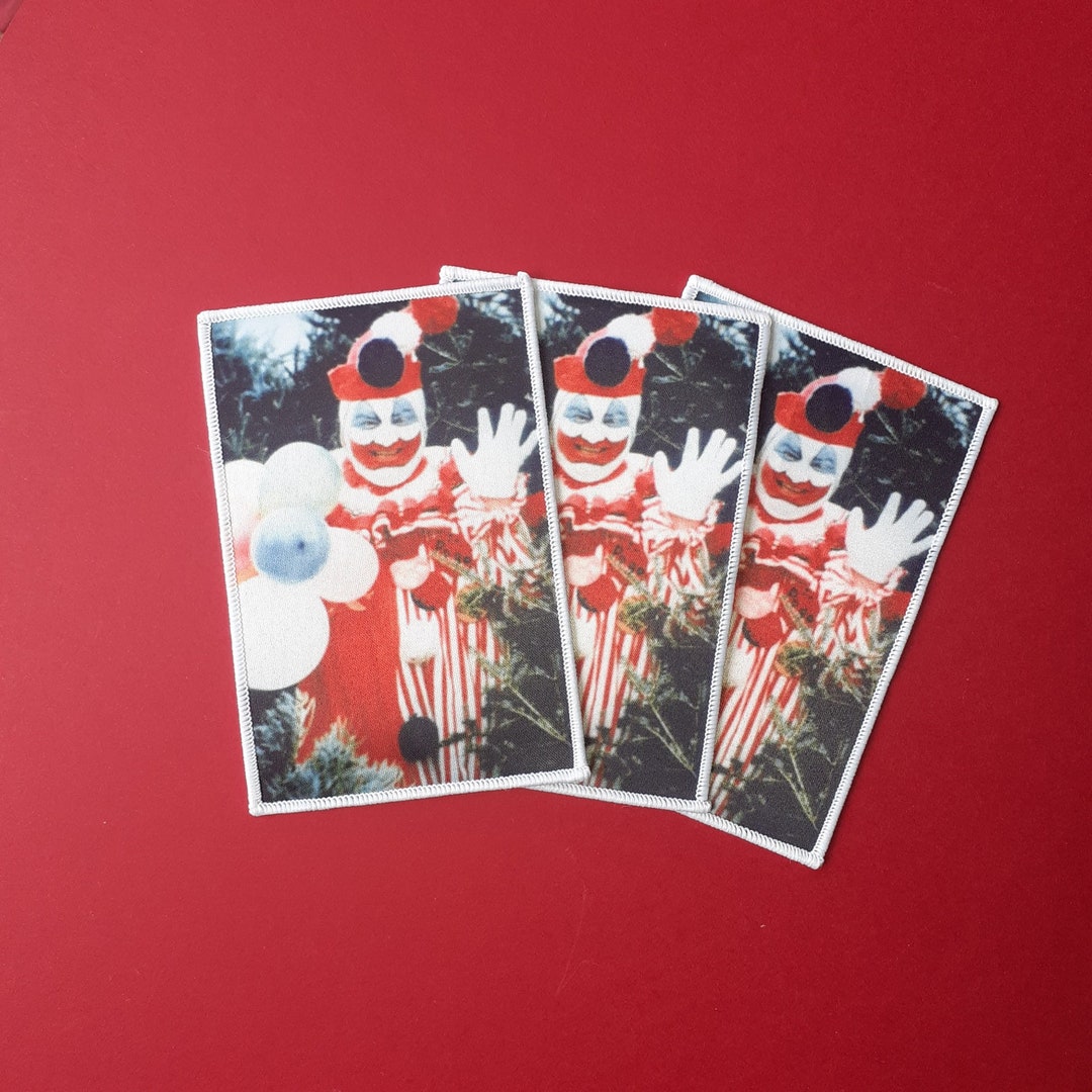 Pogo the Clown - John Wayne Gacy Silk Iron on Creepy Patch 4.5" X 3.5 ...