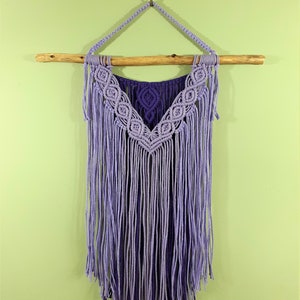 Double Purple Macrame Wall Hanging | Wall Tapestry | Boho | Wall Decor ...