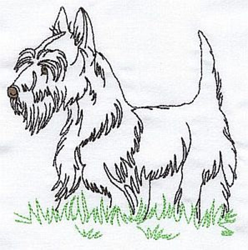Scottish Terriers Machine Embroidery 4x4 Hoop AND 5x7 Hoop - Etsy Denmark