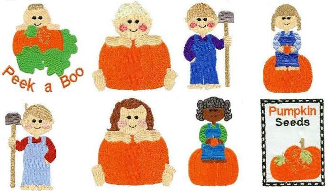 Punkin Patch Machine Embroidery Designs for the 4x4 Hoop - Etsy