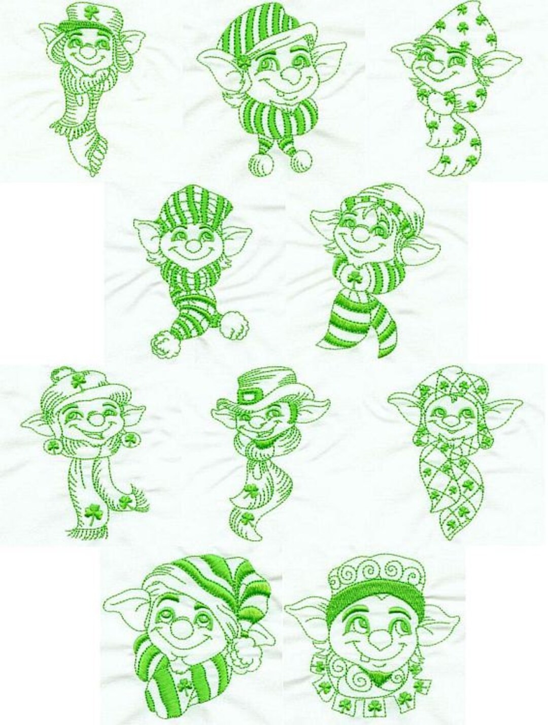 Lucky Elves - Machine Embroidery - 4x4 Hoop - Etsy Canada