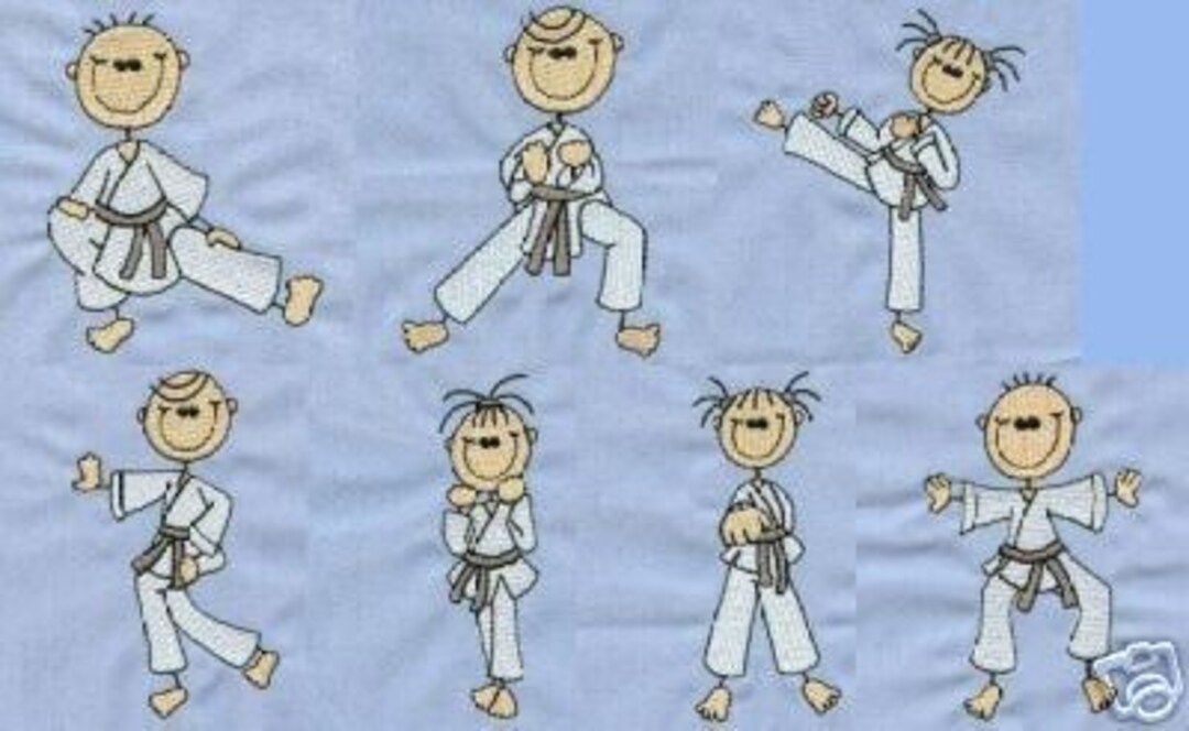 Karate Sticks - 4x4 Hoop - Machine Embroidery - Etsy