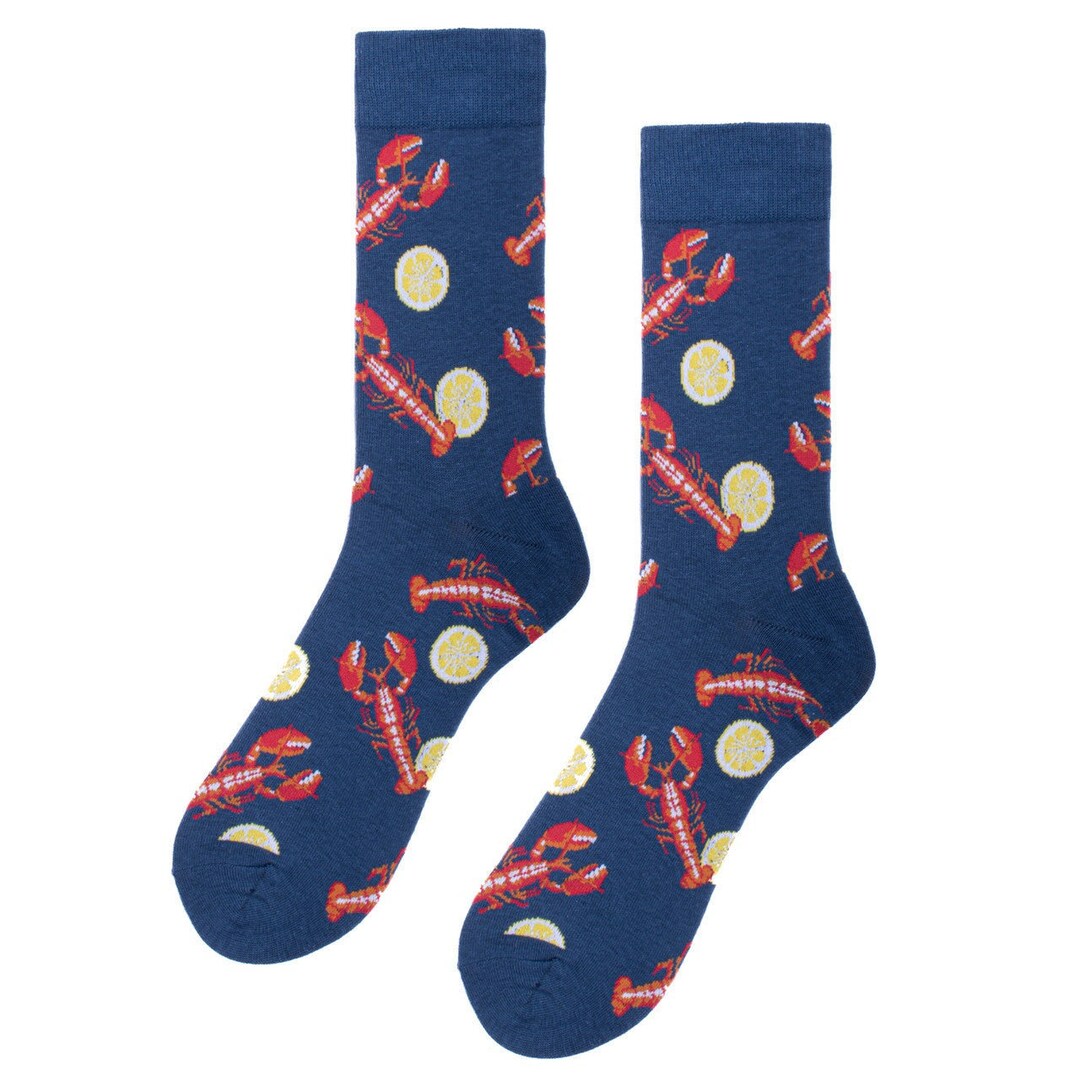 Men's Maine Lobster Crew Socks Gift for Man Gift for Fisherman ...
