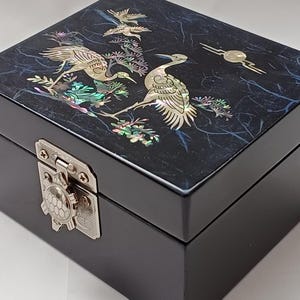 Traditional Korean Najeon Chilgi Mother of Pearl Ring Jewelry Box ...