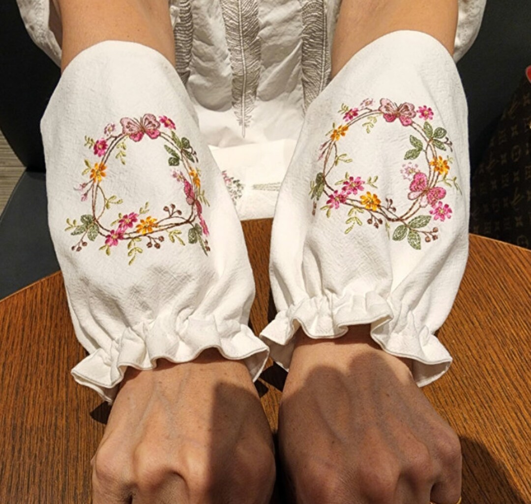 Both Right and Left Arm Sleeves With Flowers and Butterflies ...