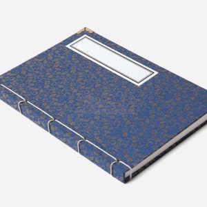 Handmade Blue Silk Korean Notebook, Traditional Journal - Etsy