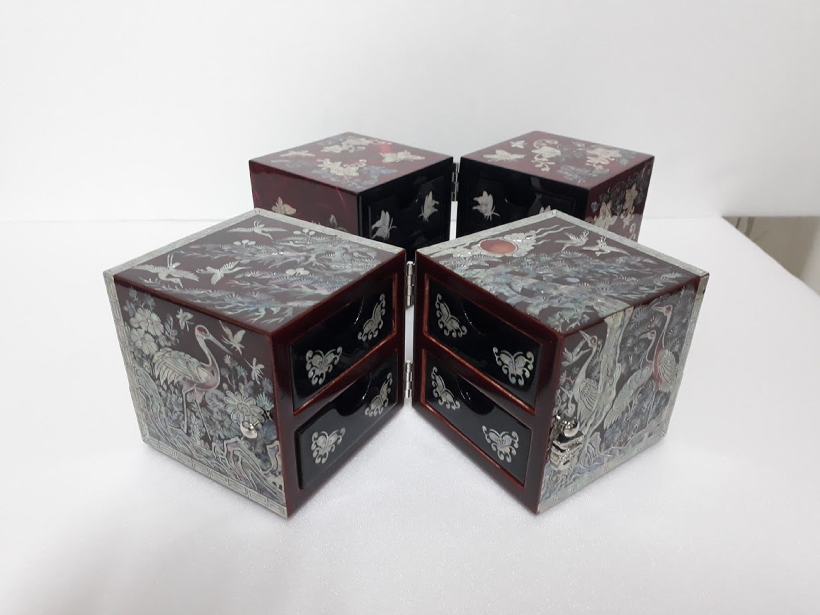 Korean Traditional Design Najeon Lacquer Jewelry Box 2 Jewelry - Etsy