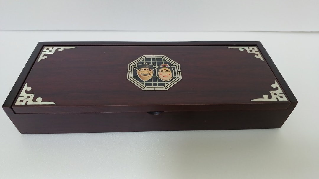 Korean Traditional Design Najeon Lacquer Jewelry Box Pencil Case Card ...