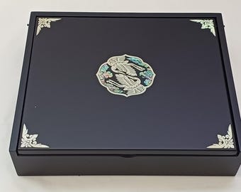 Traditional Korean Najeon Chilgi Mother of Pearl Ring Jewelry Box ...