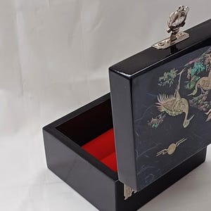 Traditional Korean Najeon Chilgi Mother of Pearl Ring Jewelry Box ...
