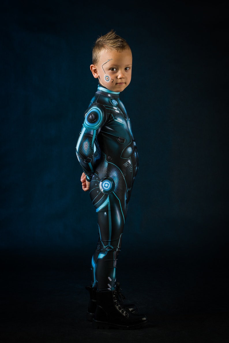 Blue CYBER HERO Halloween Costume KIDS Edition Kids Full - Etsy