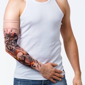 New! - Unisex NATIVE AMERICAN Mesh Tattoo Sleeve, Temporary Tattoo ...