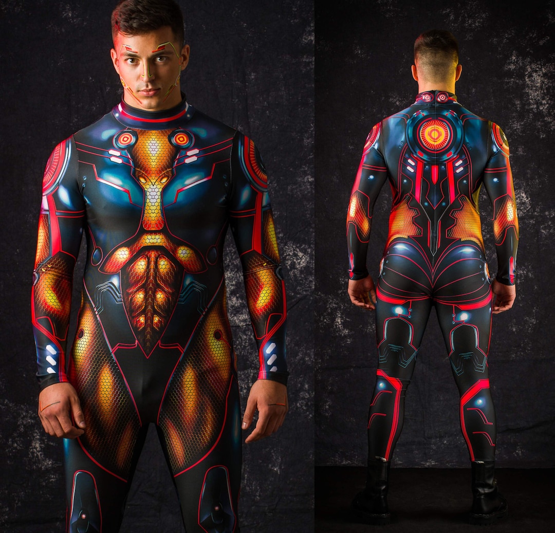 GRAPHITE CYBER HERO Halloween Costume for Men, Adult Halloween Costume ...